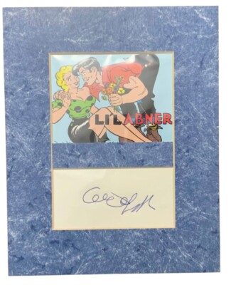 Al Capp Li’l Abner Matted Signed Card & Print Li’l Abner Daisy Dogpatch ...