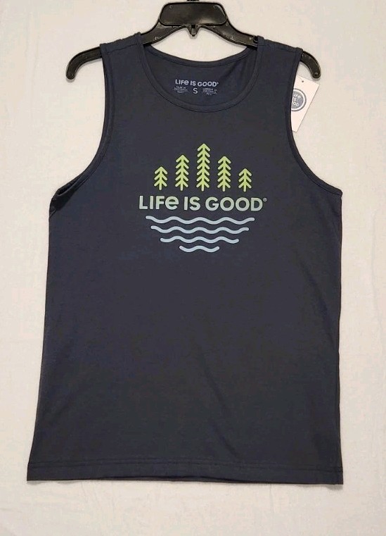 Life Is Good Tank Small Sun and See Graphic Logo Comfy Outdoor New 100% ...