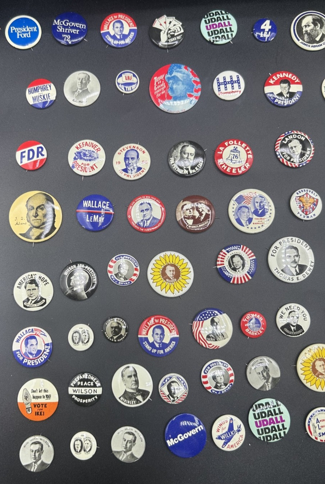 Huge Lot of over 160 Political Campaign Reproduction Buttons | eBay