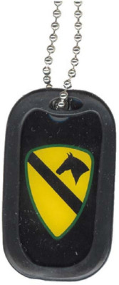 Dog Tag Key Chain Necklace Engrave-Able Military Army First Calvalry ...