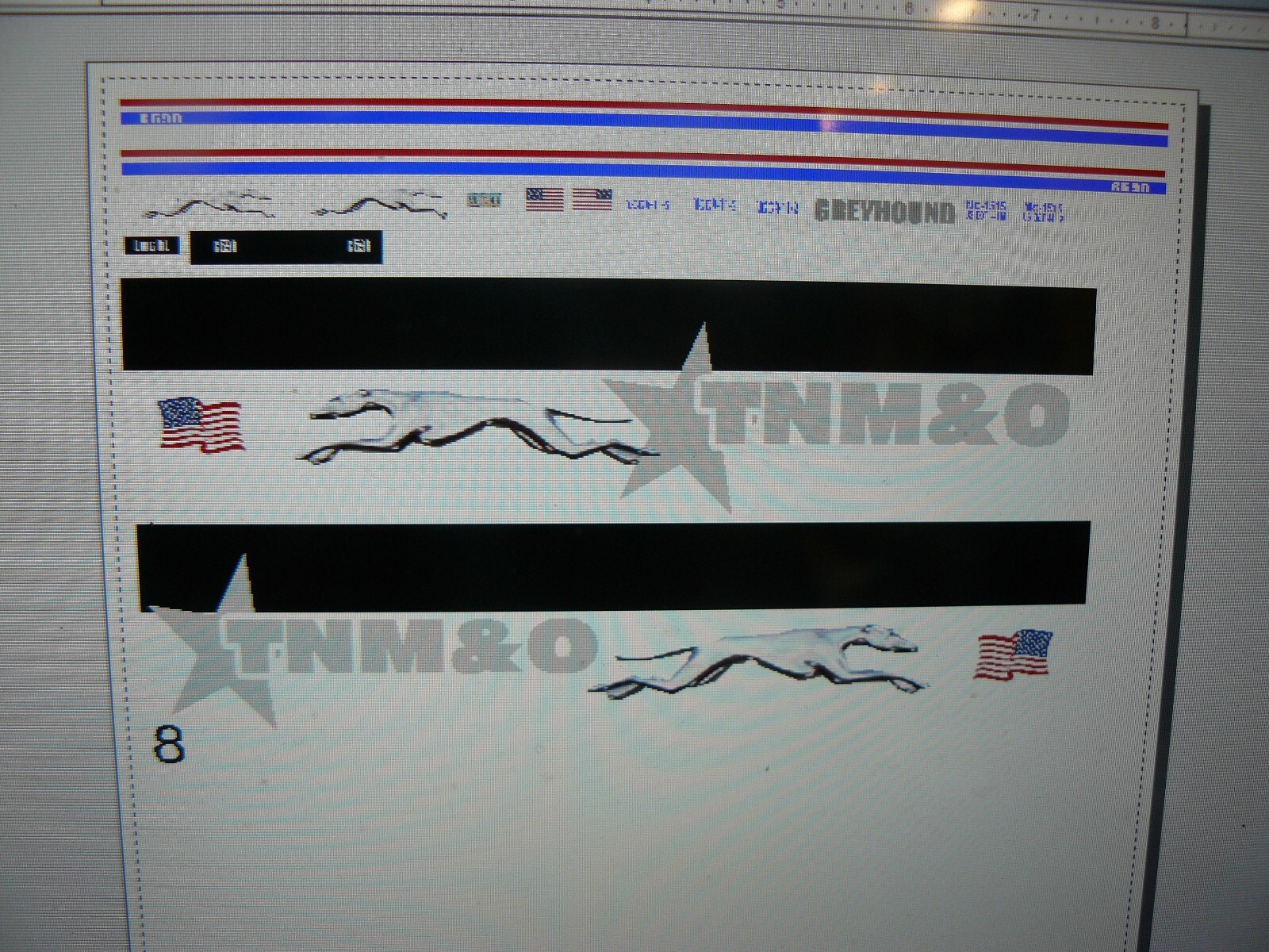 Greyhound TNM&O Bus Decals for 8 inch model | eBay