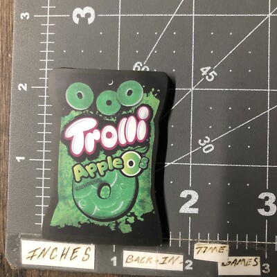 Sm. Trolli Apple O’s Candy Humor Sticker For Skateboard Bottle Guitar ...