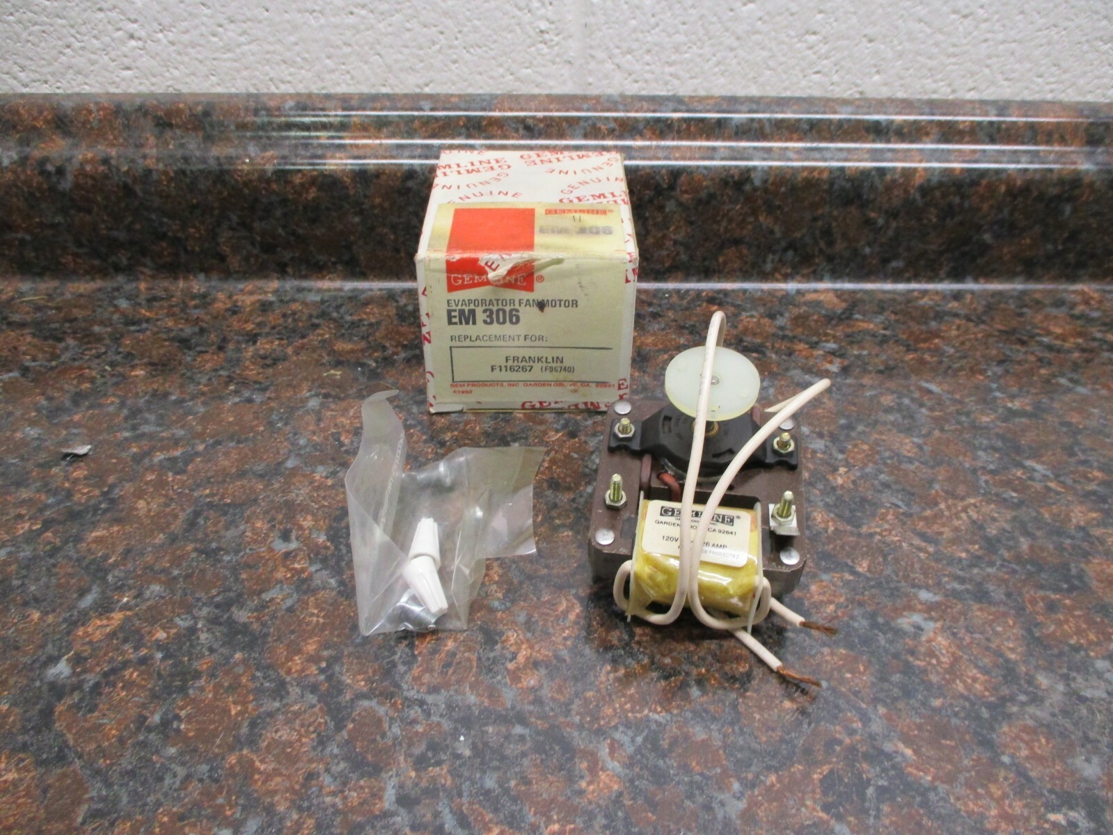 GEMLINE EM306 REFRIGERATOR EVAPORATOR FAN MOTOR ASSEM FOR FRIGIDAIRE ...