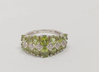Sterling Silver .925 And Peridot Ring Size 10 Sts | eBay