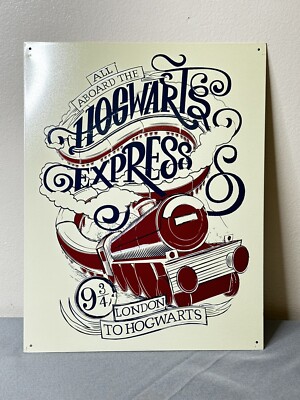 Harry Potter All Aboard The Hogwarts Express Metal Wall Sign - 12.5"x ...
