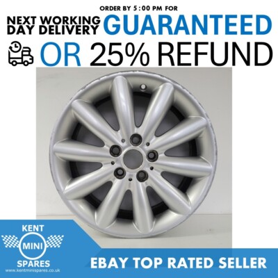 MINI F55 F56 F57 17" inch LA Wheel Cosmos 10 Spoke 499 Silver Alloy ...