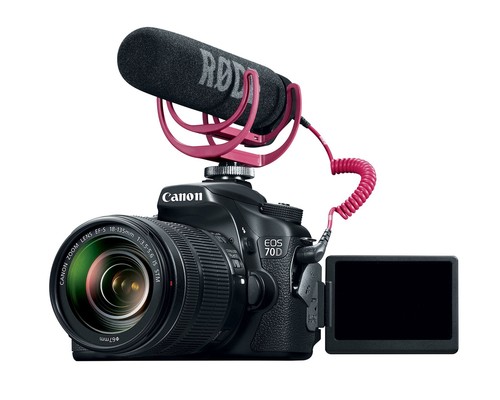 Canon EOS 70D Video Creator Kit +18-135mm Lens, Rode VIDEOMIC GO and ...