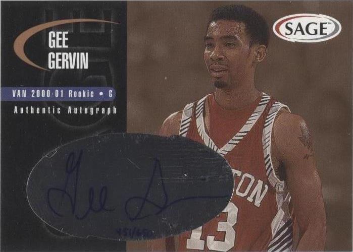 2000 Sage - Authentic Autograph Gee Gervin #A17 Bronze /650 (AU, RC ...