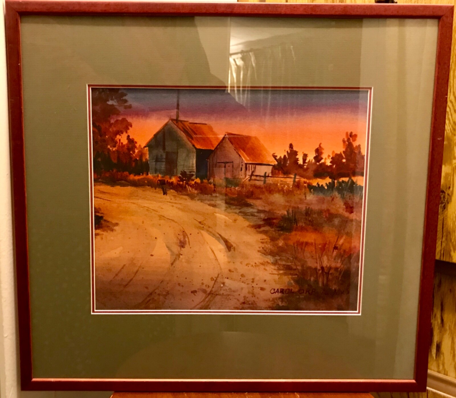 Carol Orr Original Watercolor Western Landscape 18.5x18 | eBay