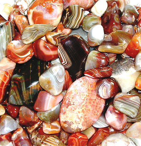 Lake Superior Agate Agates 1Lb 8+oz 'BEAUTIFUL POLISHED TUMBLERS ...