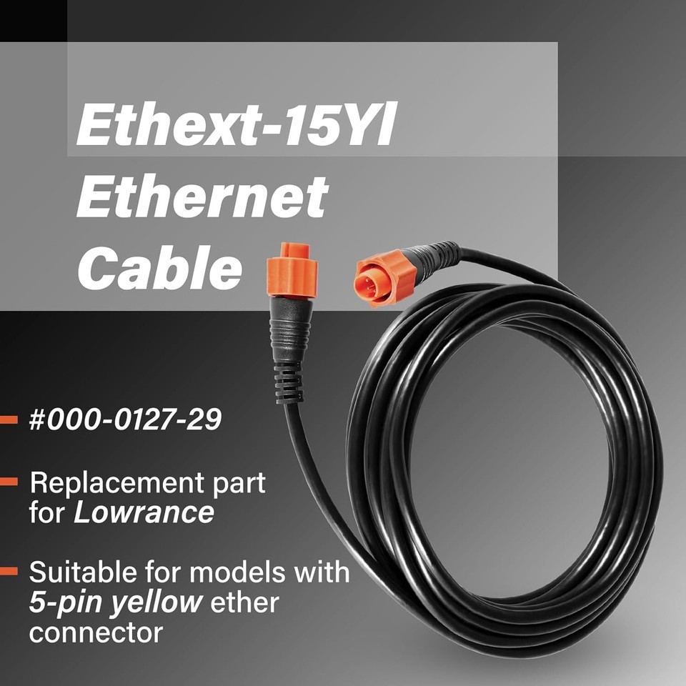 3004.7036 127-29 ETHEXT-15YL Ethernet Cable 15ft 5-Pin for Most ...