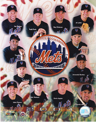 2001 NEW YORK METS TEAM PLAYERS OFFICIAL MLB BASEBALL COLOR UNSIGNED ...