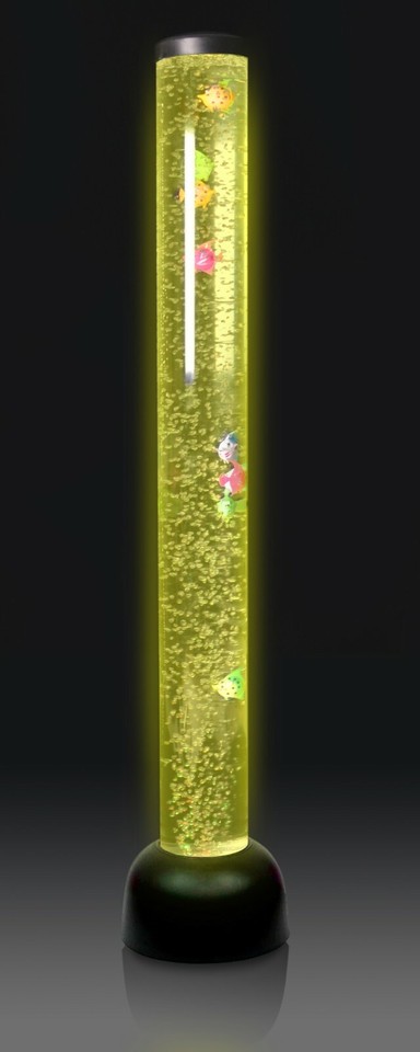 Sensory Bubble Tube Lamp, Colour Changing LED Floor Lights with Fish ...