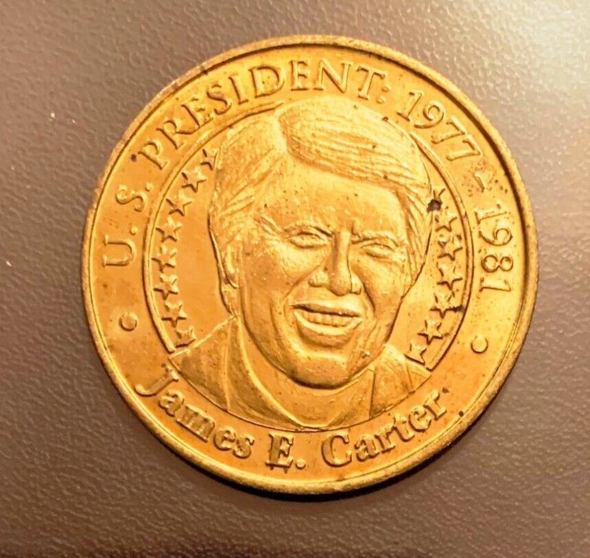 JAMES "JIMMY CARTER" 2000 Sunoco U.S. Presidential Coin / Token #4 (a ...