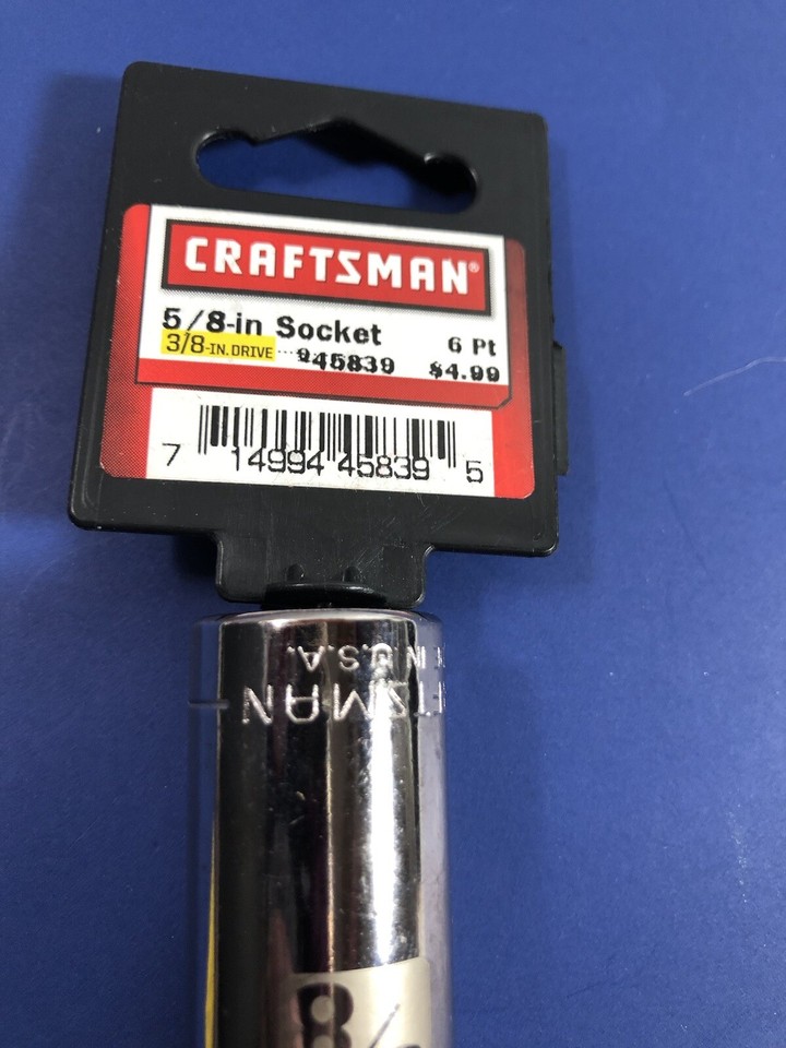 NEW Craftsman Deep Socket 5/8” 3/8 Drive 6 point G2 Made In USA Rare | eBay
