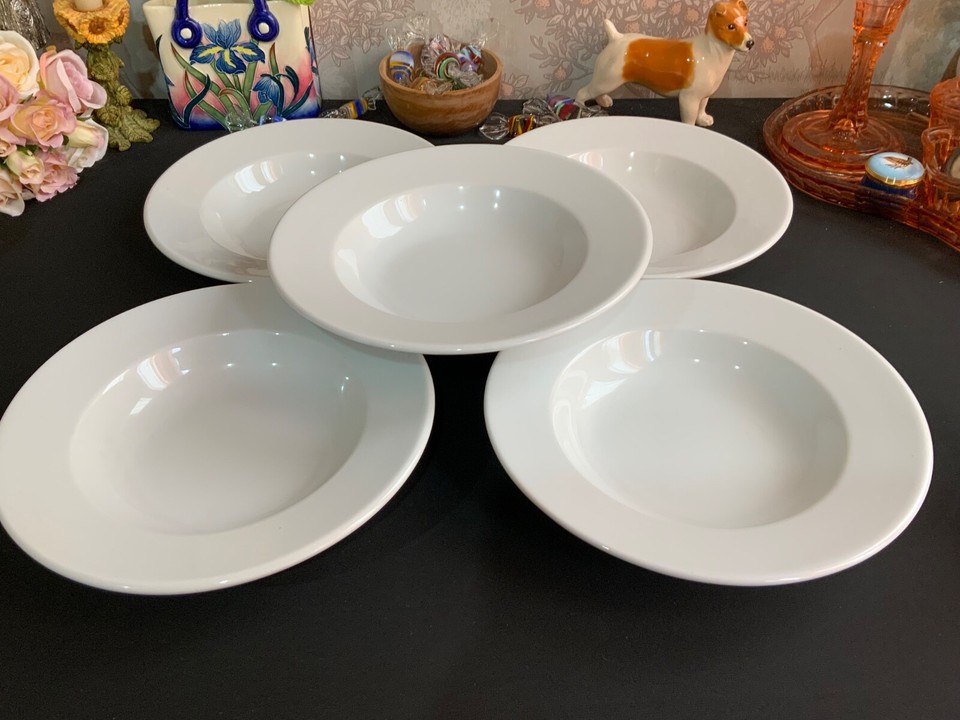9 x PORCELITE VITRIFIED HOTELWARE BS4034 - 9” Wide rim soup bowls | eBay UK