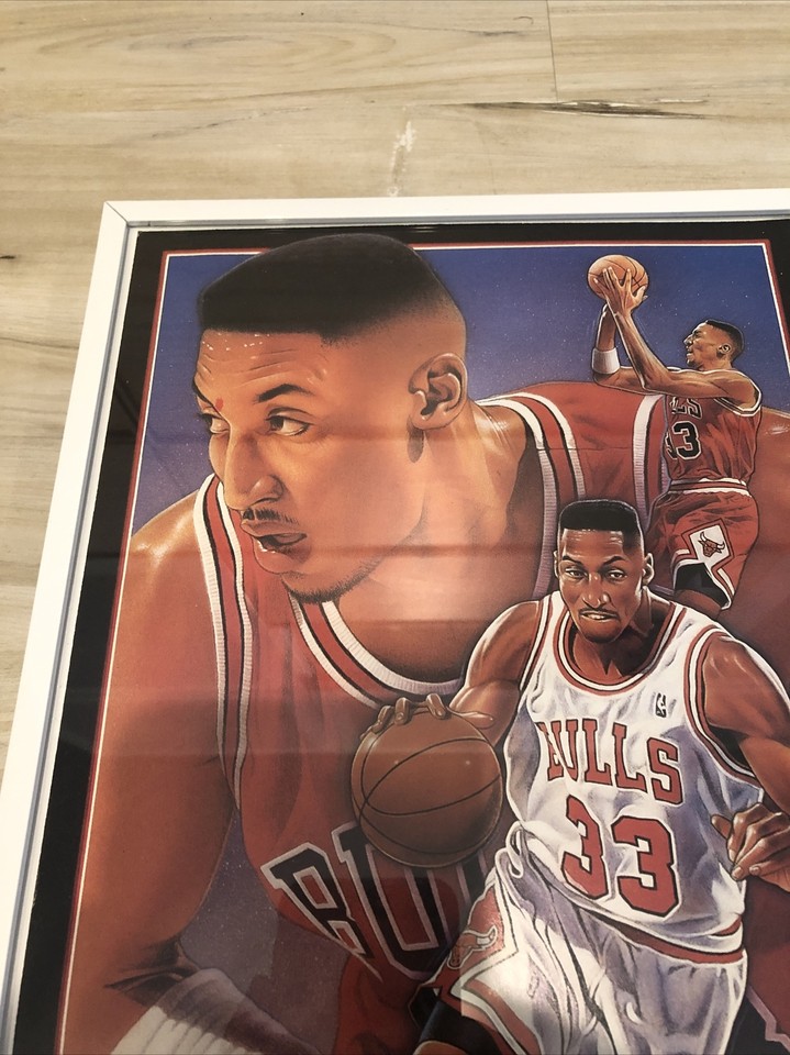 Scottie Pippen Vintage Drawing Artist 90s Framed Photo Chicago Bulls ...