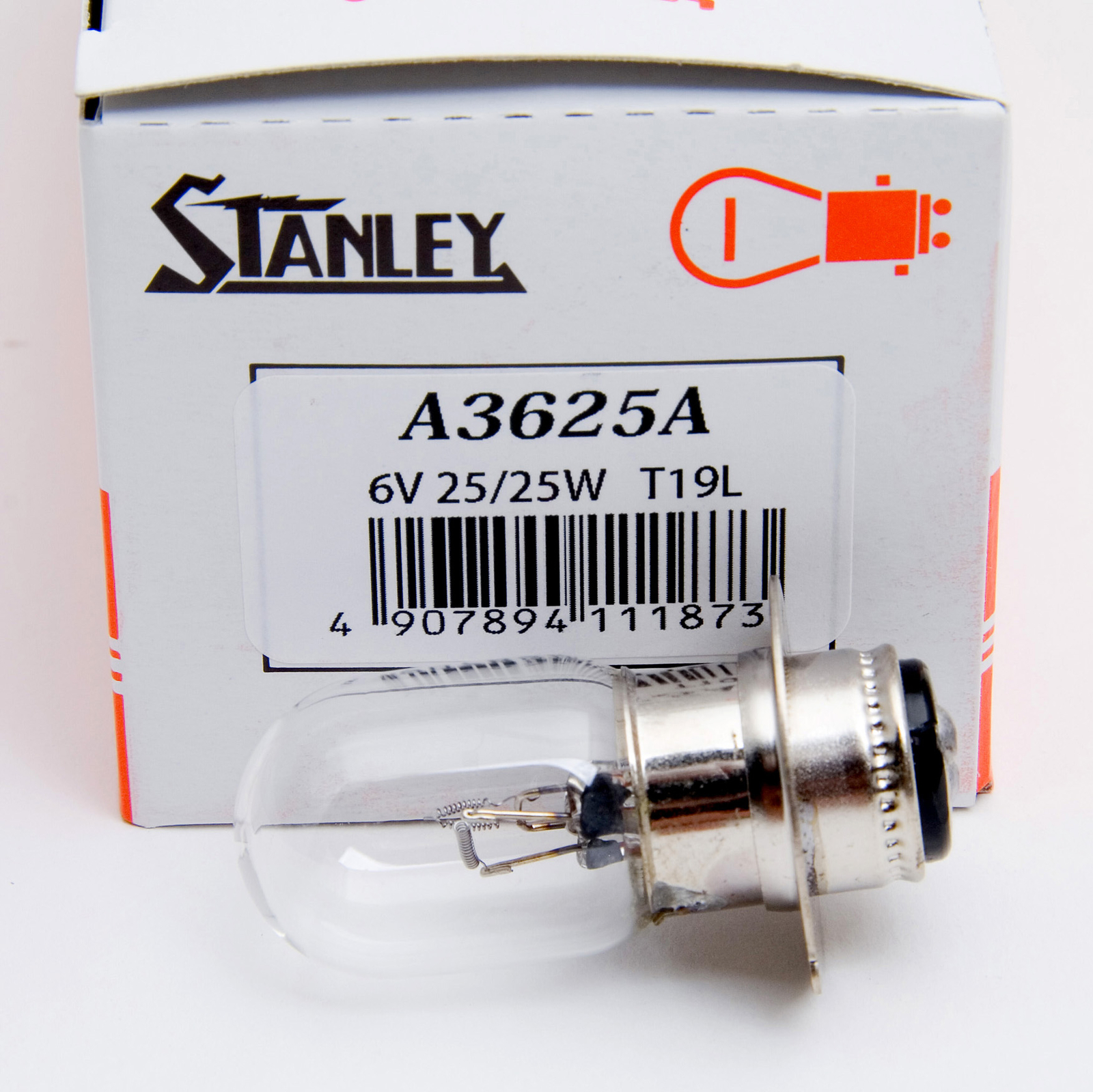 Stanley A3625A 6V 25/25W T19L Clear Auto Bulb, Made in Japan Quantity=1 ...