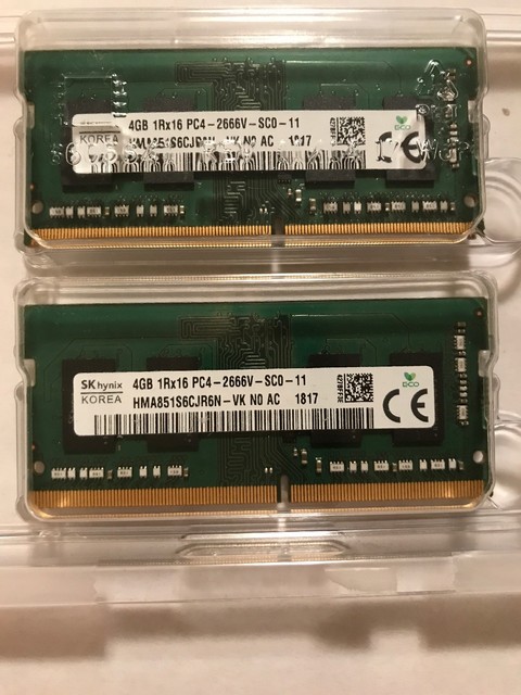 SK Hynix DDR4 8gb (2x4) 2666 MHz SODIMM Laptop Ram | eBay