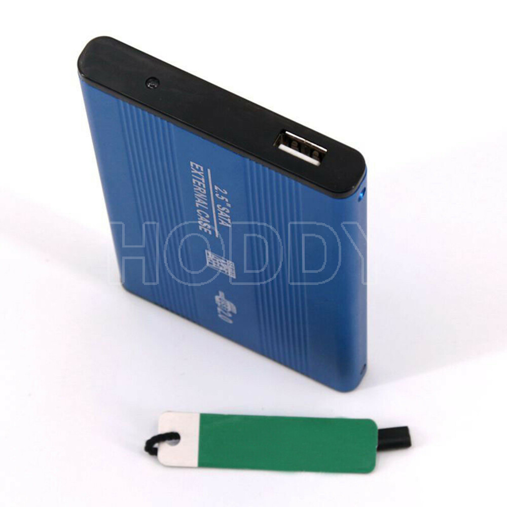 External 2.5" HDD Enclosure USB SATA Hard Drive Blue Caddy Case For ...