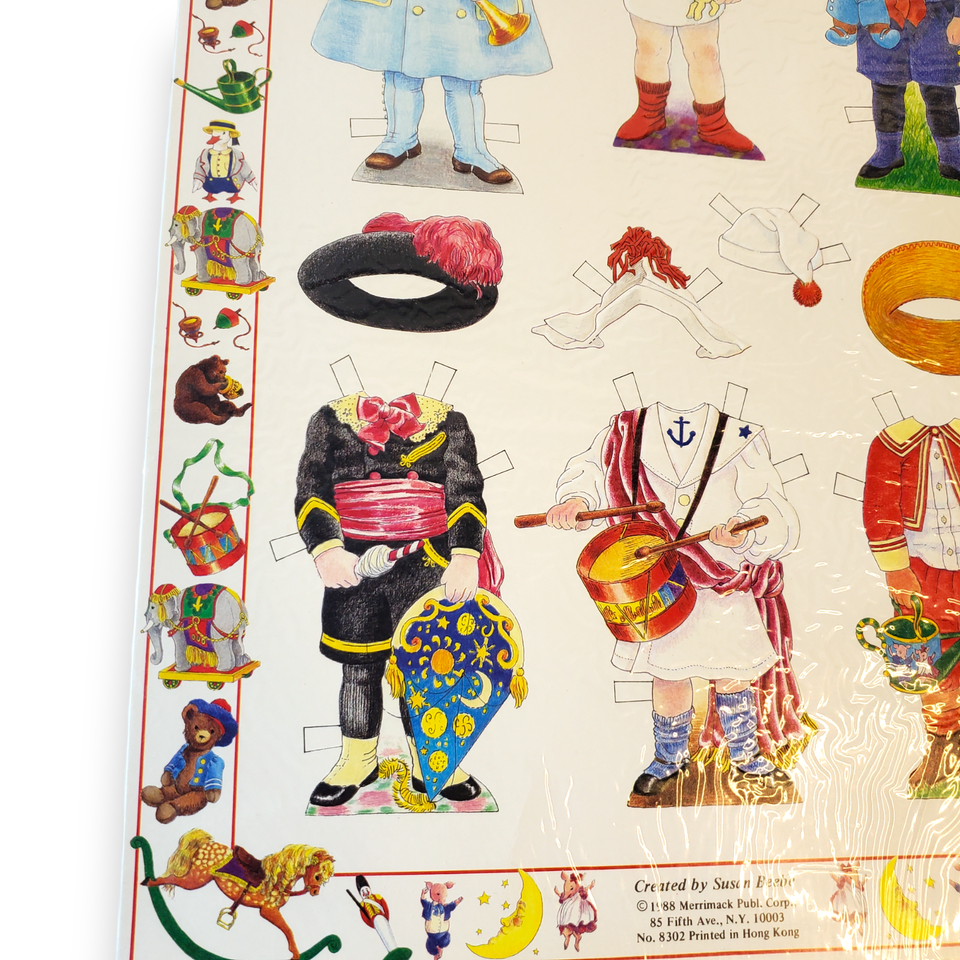 Edith & Edward Paper Dolls Uncut 1988 Susan Beebe Merrimack Embossed ...