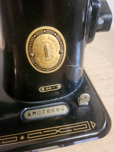 Singer Model 66 Series Sewing Machine 1950 with Table | eBay