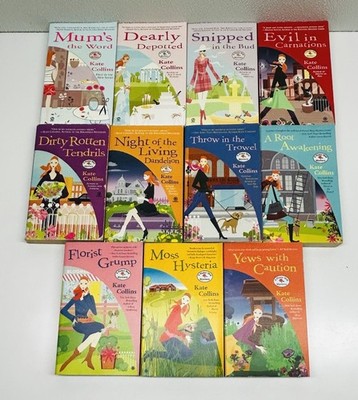 11 FLOWER SHOP MYSTERY Books pb lot~Kate Collins~Yews with Caution ...