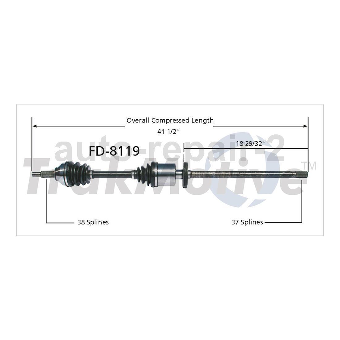 For 2005~2007 Ford Five Hundred TrakMotive Front Left Front Right CV ...