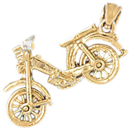 3D Motorcycle Charm Pendant 14k Gold (2.9 Grams) | eBay