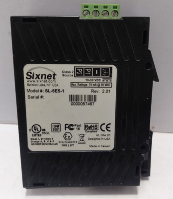 Sixnet SL-5ES-1 5-Port Industrial Ethernet Switch Max.Rating 70mA@30VDC ...