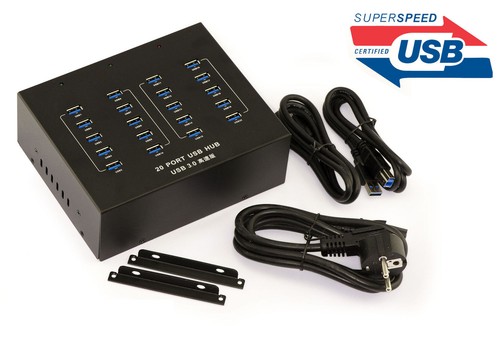 HUB INDUSTRIEL / STATION DE CHARGE USB 3.0 - 20 PORTS - ALIM 20A | eBay