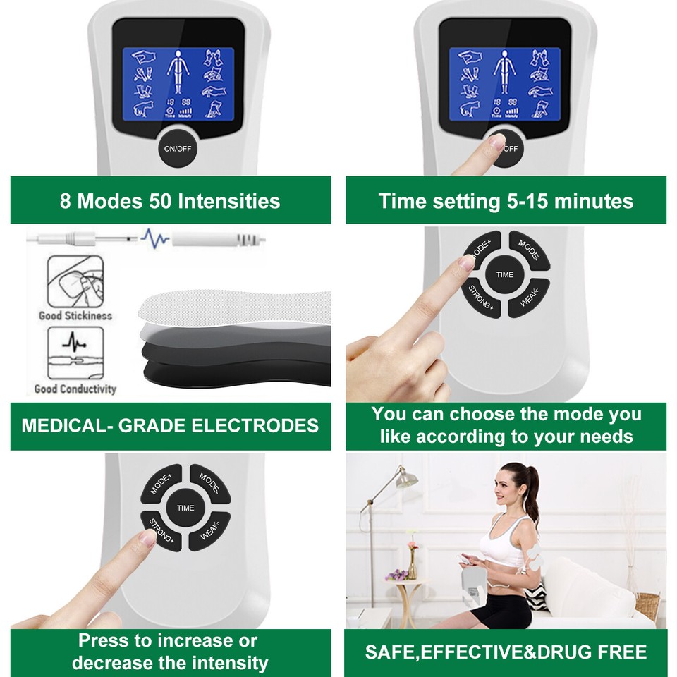 Tens Unit Massage Electric Digital Acupuncture Machine Nerve Therapy ...