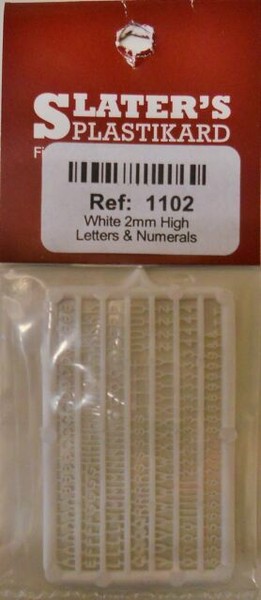 Slaters 1102 2mm High Letters & Numbers White Plastic for sale online ...