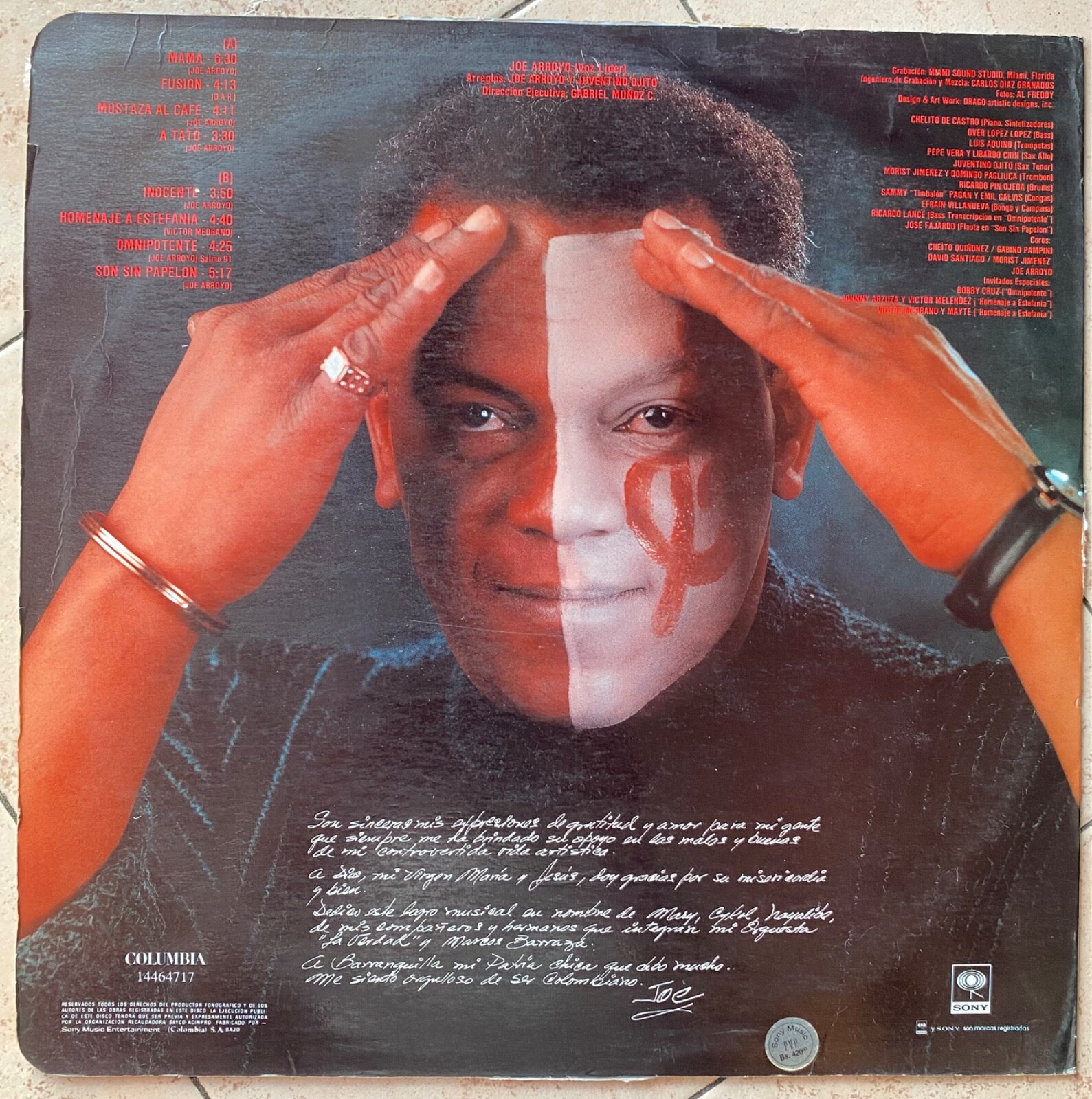 JOE ARROYO - Toque De Clase LP 1991 Colombia SALSA - CUMBIA - LATIN ...