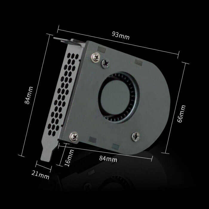 PCIe Slot Fan Mini PC Low Profile Heat Air Exhaust Cooler 3/4pin Power ...