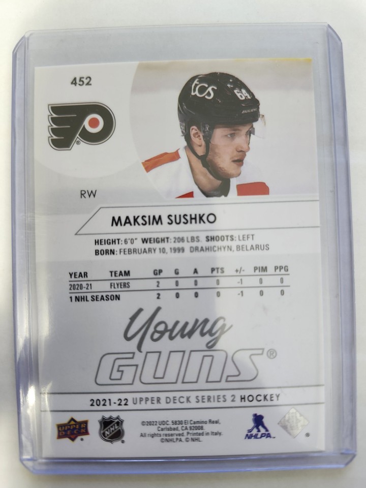 Maksim Sushko - Young Guns #452 - 2021-22 Upper Deck | eBay