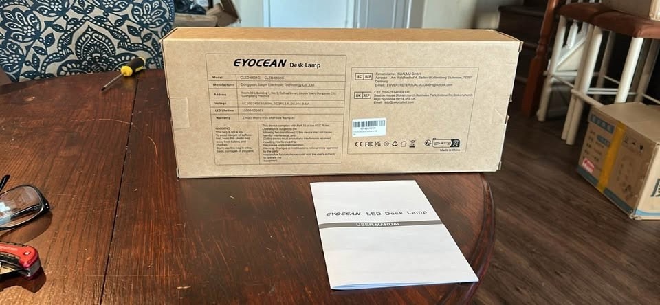 EYOCEAN Desk Lamp with Metal Base, 31.5" LED Desk Lamp for Home Office ...