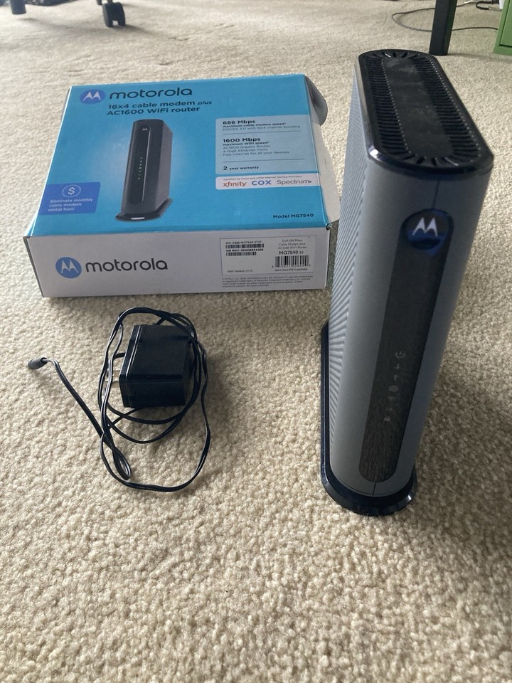 Motorola 16x4 Cable Modem Plus AC1600 WiFi Router (1600 Mbps Max Wifi ...