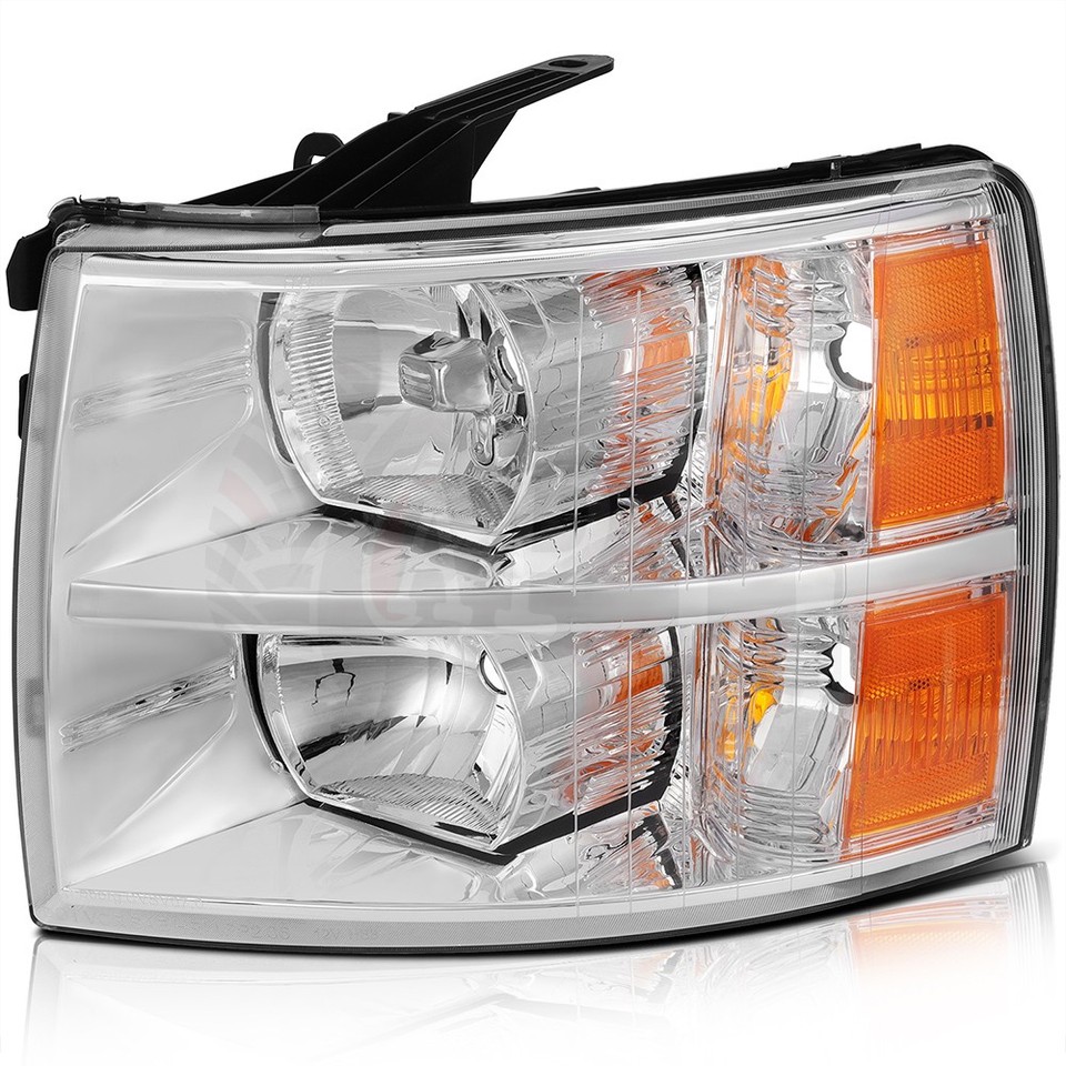 For 2007 2008-2013 Chevy Silverado 1500 2500 3500 HD Headlights Chrome ...