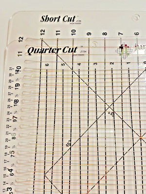 QUARTER & SHORT CUT JUNE TAILOR SLOTTED PLASTIC RULER JT-794 JT-796 ...