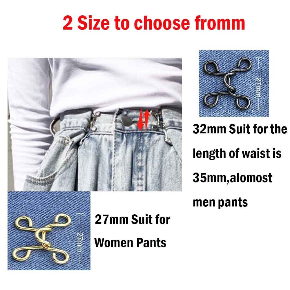 Buckle Extender Waist Closing Adjustable Snap Button Nail-free Waist ...