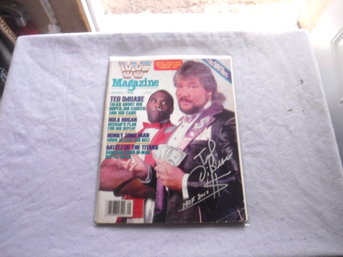 WWF WWE Magazine January 1988 Ted DiBiase Autograph Autographed | eBay