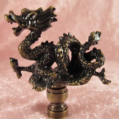 Detailed DRAGON LAMP FINIAL for old antique shade or lampshade Oriental ...