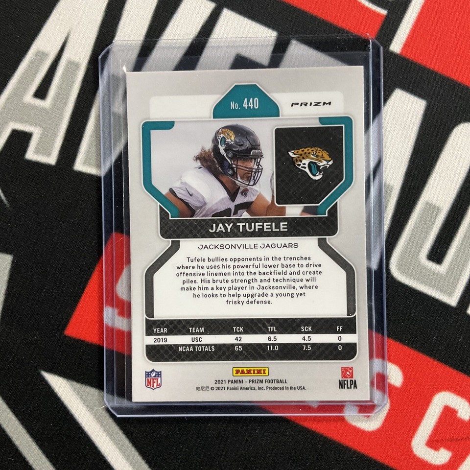 2021 Panini NFL Prizm JAY TUFELE #440 SILVER PRIZM Rookie RC Jaguars📈 ...