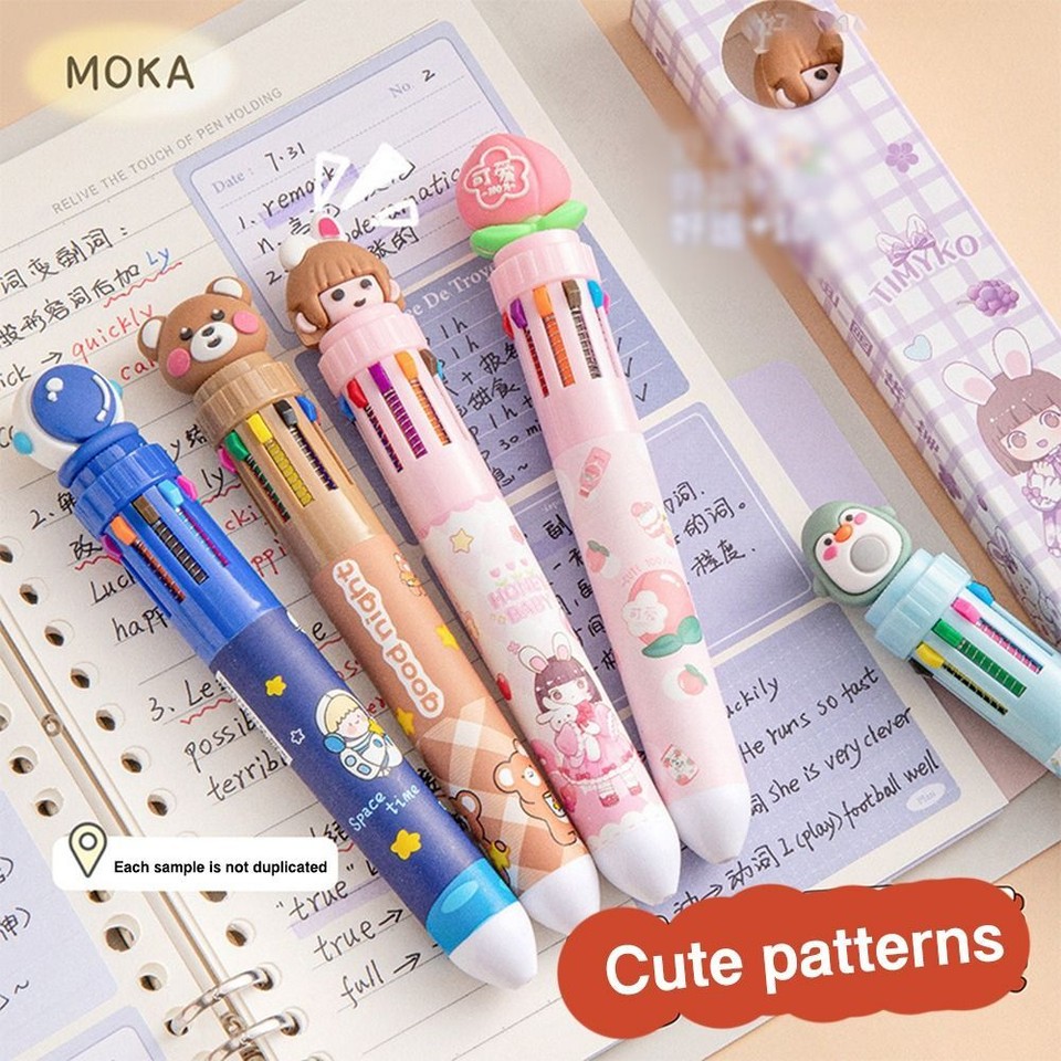 10 Colors Ink 10-Color Pen Silicone Doll Gel Pen Creative Neutral Pen ...
