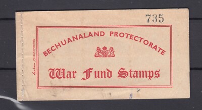 Bechuanaland 1940 War Fund Stamp Complete Booklet No735 30 MNH Stamps ...