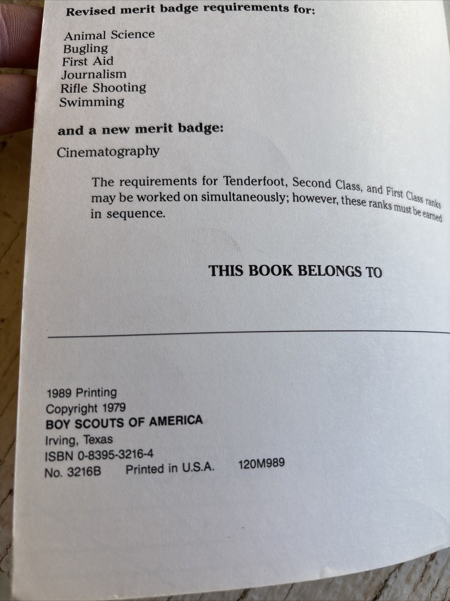 First Class Badge Worksheet 1942 Boy Scouts First Class Score Card
