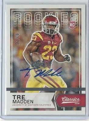 2016 PANINI CLASSICS FOOTBALL RC ROOKIES SILVER AUTO TRE MADDEN /25 ...