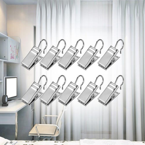 30 Pcs Metal Hook Clips Photo Clips Curtain Clips Curtain Hooks | eBay