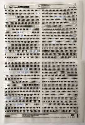 LETRASET Lettering 18pt GROTESQUE 9 #270 Rub On, Dry Transfers - Black ...